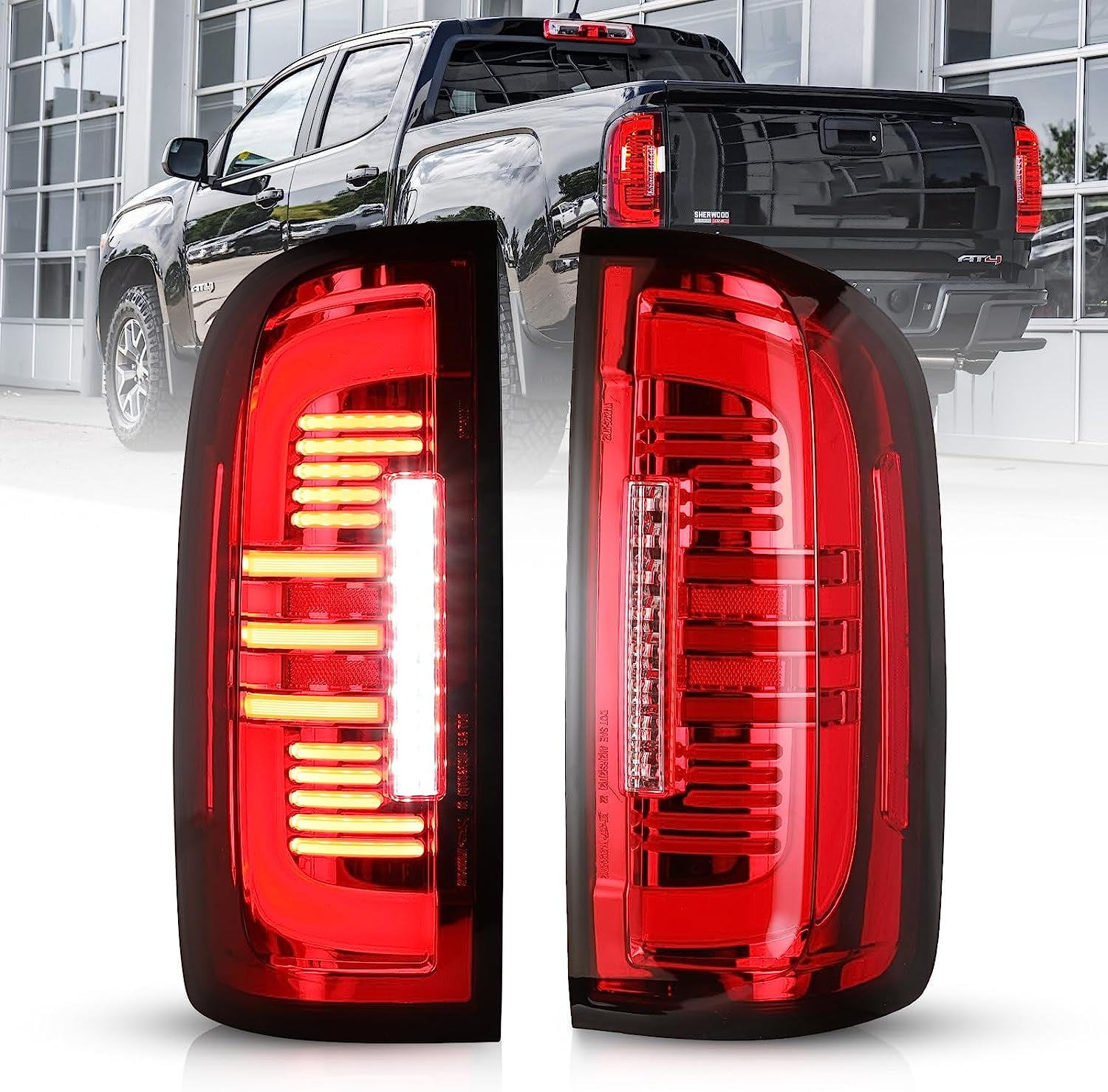 Taillights for 2015-2022 Chevy Colorado - Full LED Tube Rear Tail ...