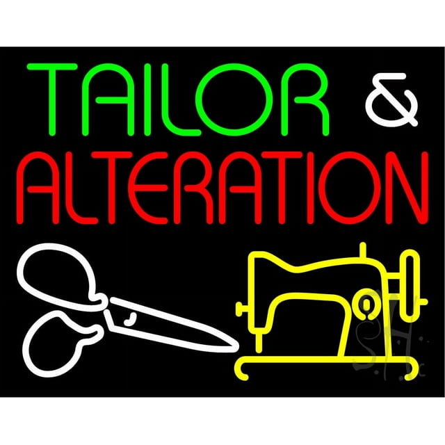Tailor And Alterations LED Neon Sign 15" Tall x 19" Wide - inches ...