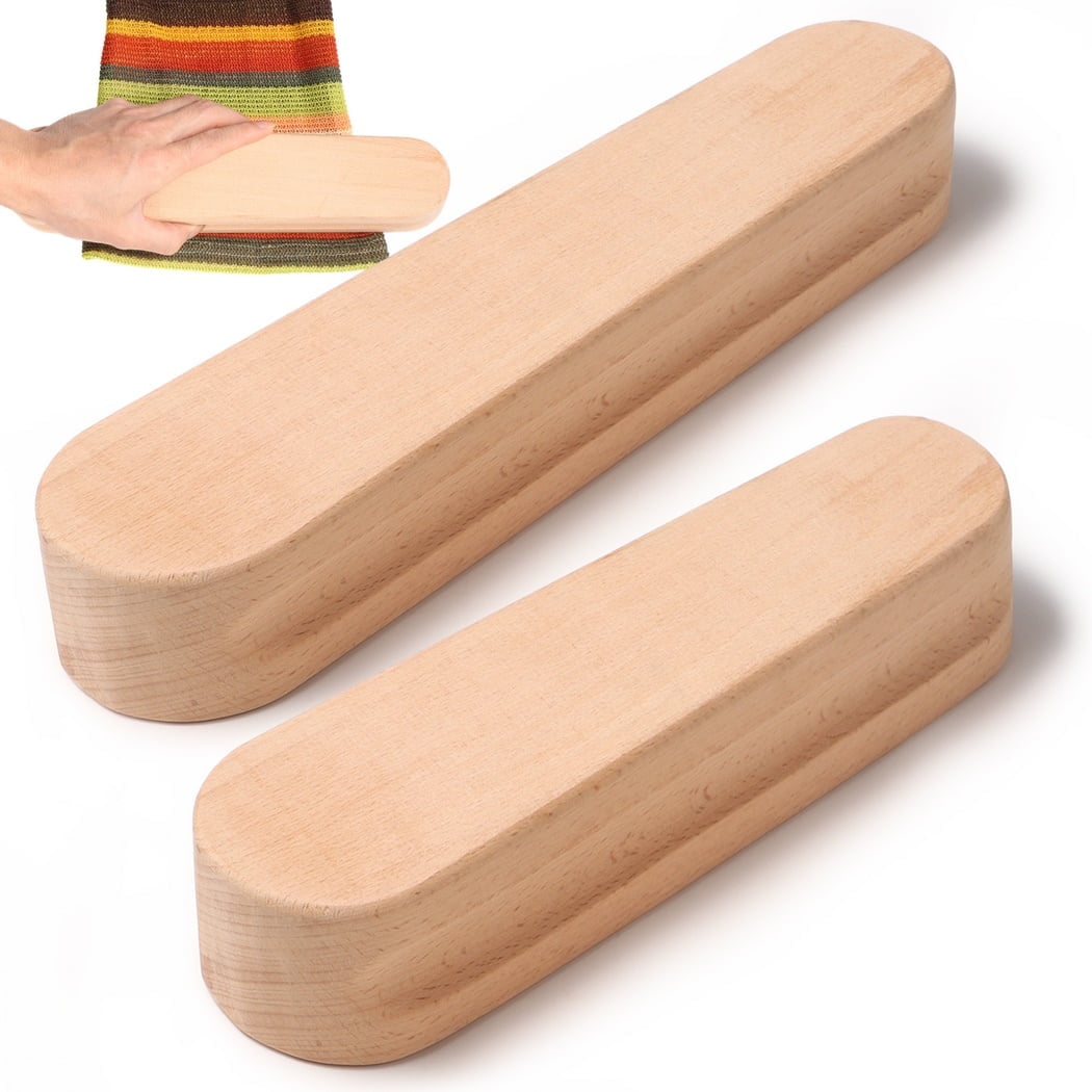 Tailor Clappers, 2Pcs Heavy Wood Clappers Sewing Tools, Double-Side ...