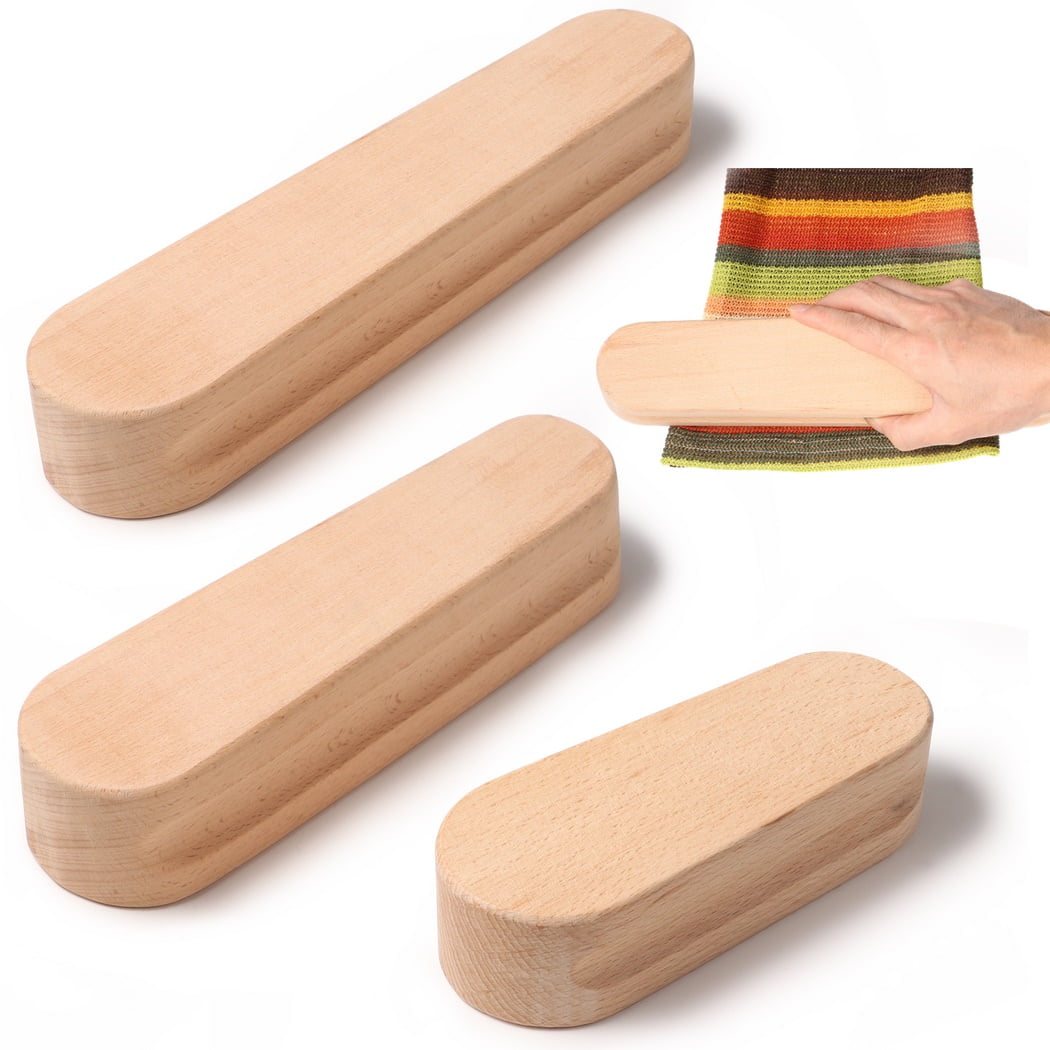 Tailor Clappers, 3Pcs Heavy Wood Clappers Sewing Tools, Double-Side ...