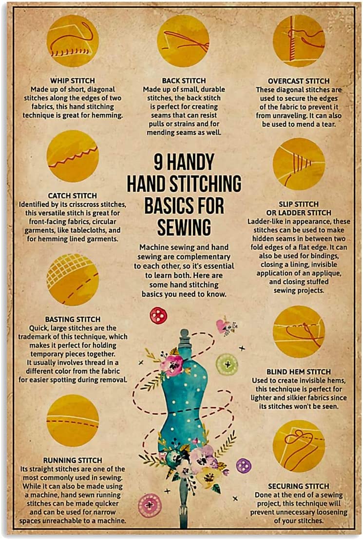 Tailor Knowledge Metal Sign Vintage Sewing Room Decor 9 Handy Hand ...