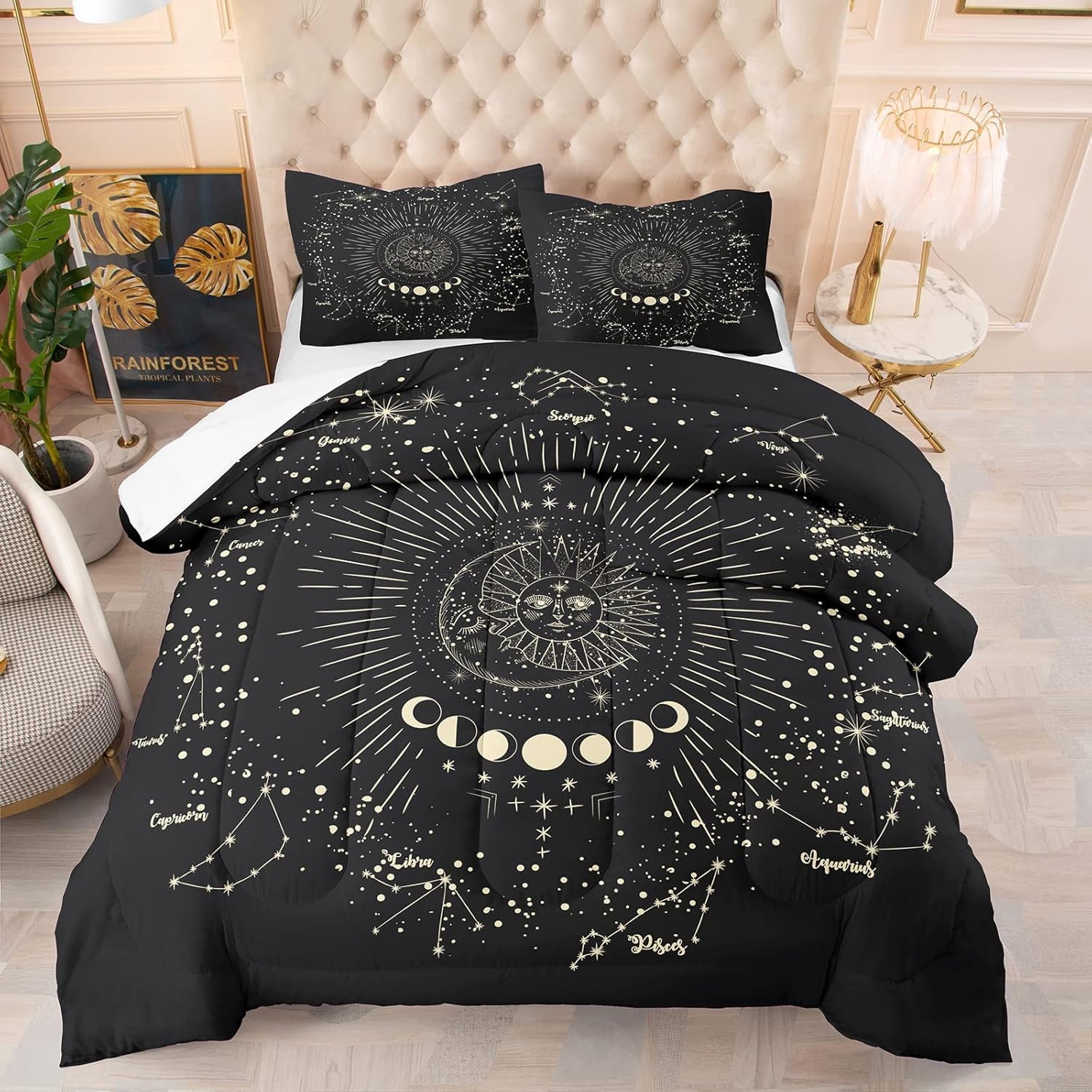 Tailor Shop Galaxy Comforter Set Universe Outer Space Blue and Purple ...