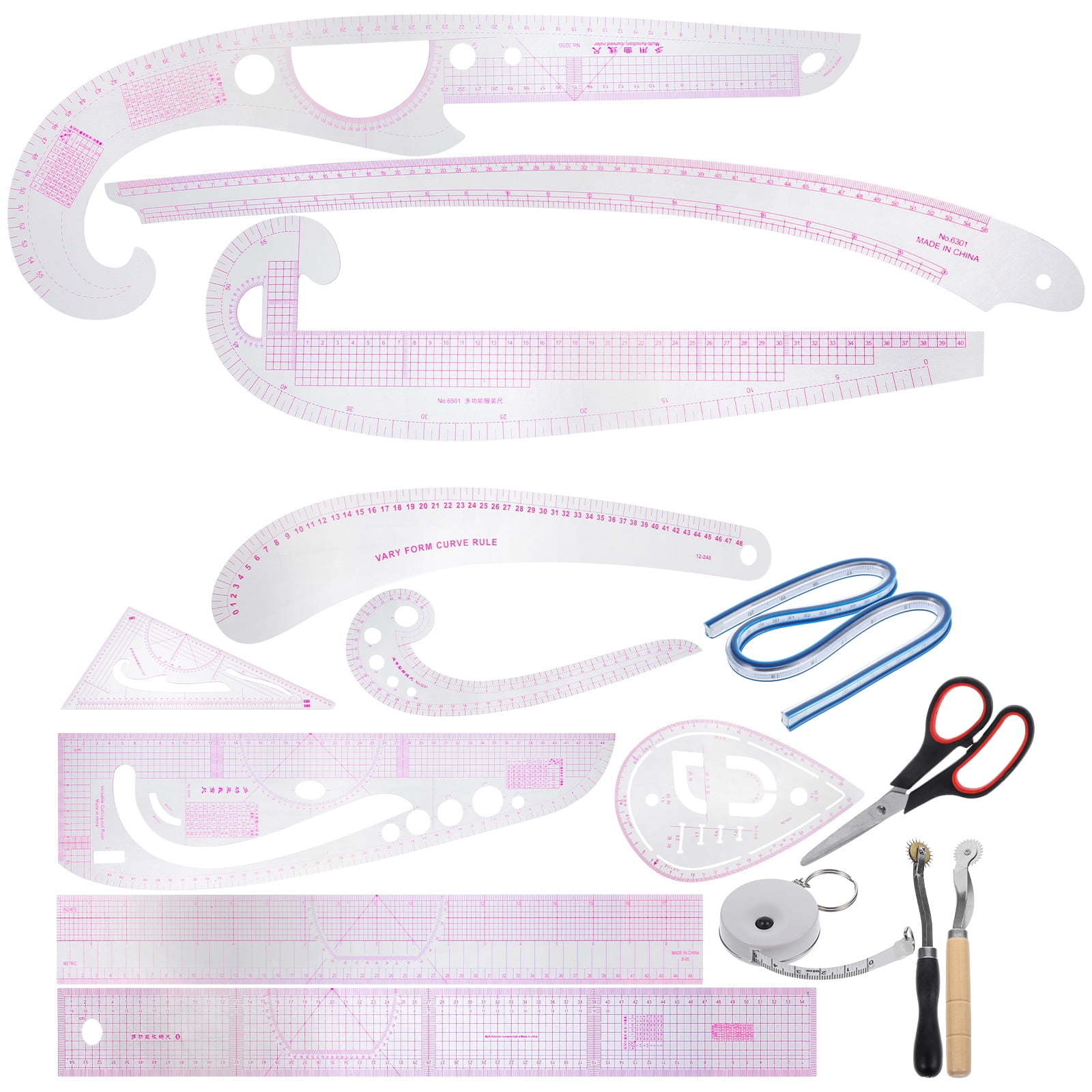 Tailor's Ruler Sewing Rulers and Guides for Fabric Quilting French ...