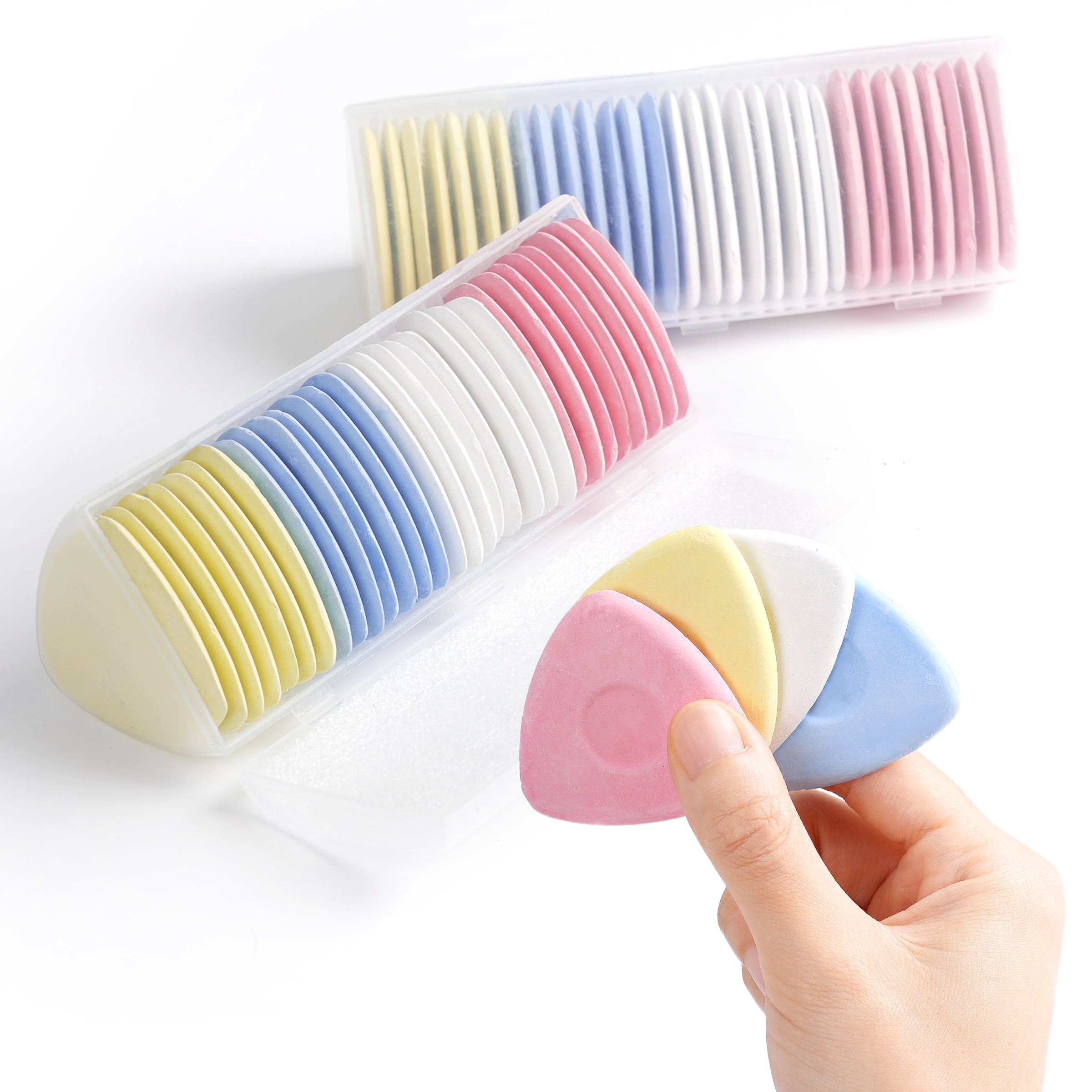 DUALFERV, Tailor's Triangle Fabric Chalk Markers, 60pc Set, 4 Colors ...