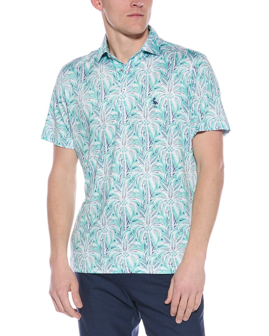 TailorByrd mens Palm Trees Performance Polo Shirt, s, Blue - Walmart.com