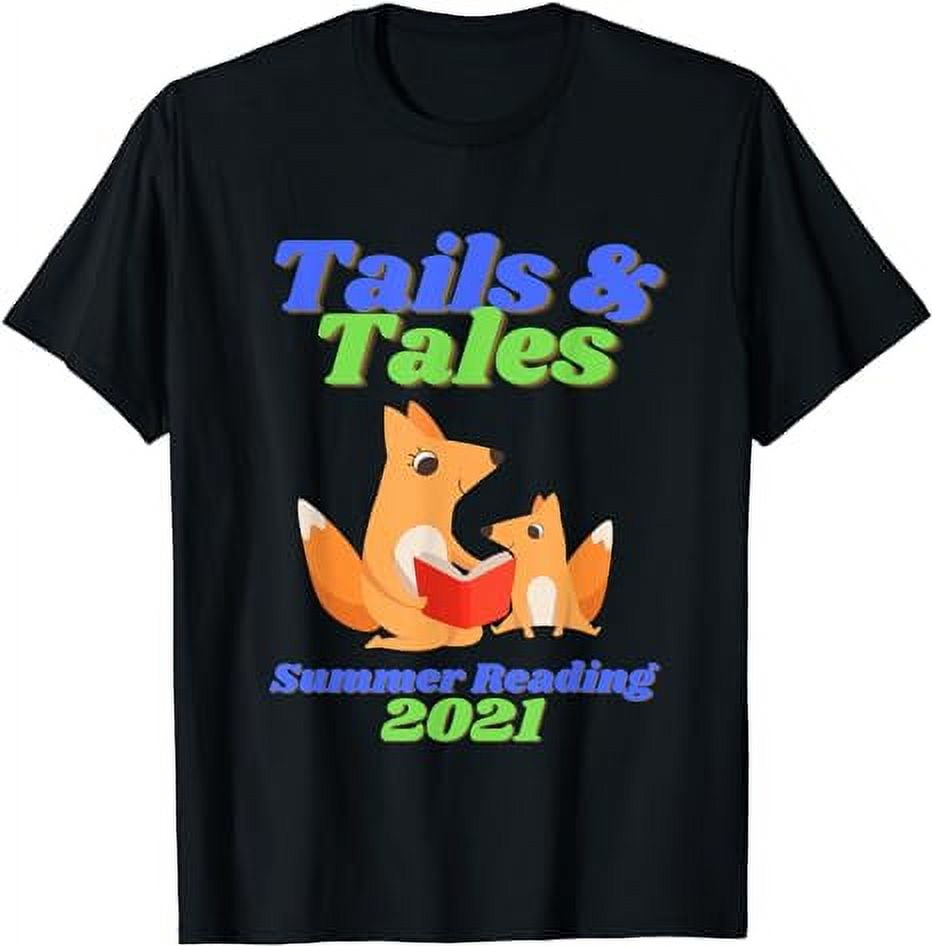 Tails and Tales Summer Reading 2021 Fox family Library Prize T-Shirt ...