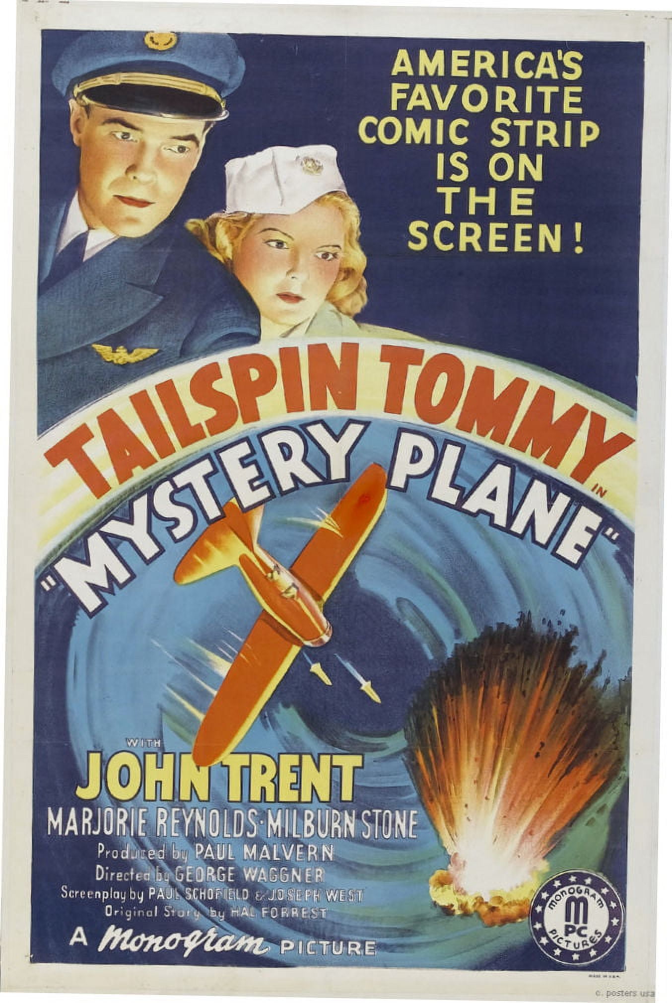 Tailspin Tommy Mystery Plane Movie Poster 12x16 Print on Metal Sign ...