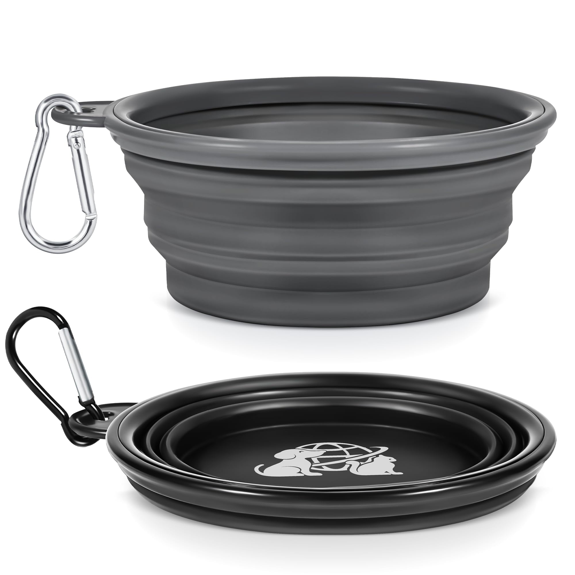 Tailtastic Portable Dog Bowls IRF13 2 Pack - Collapsible Travel Dog ...