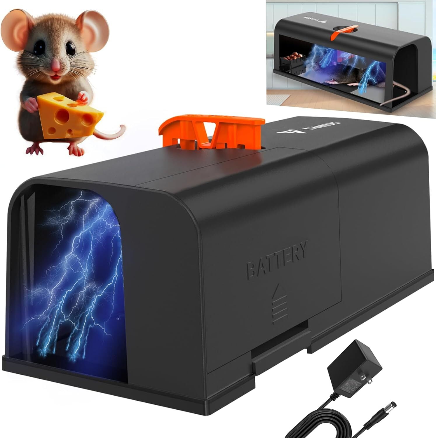 Taimu TM Electric Mouse Trap, Upgraded Mice Traps for House Indoor Kill ...