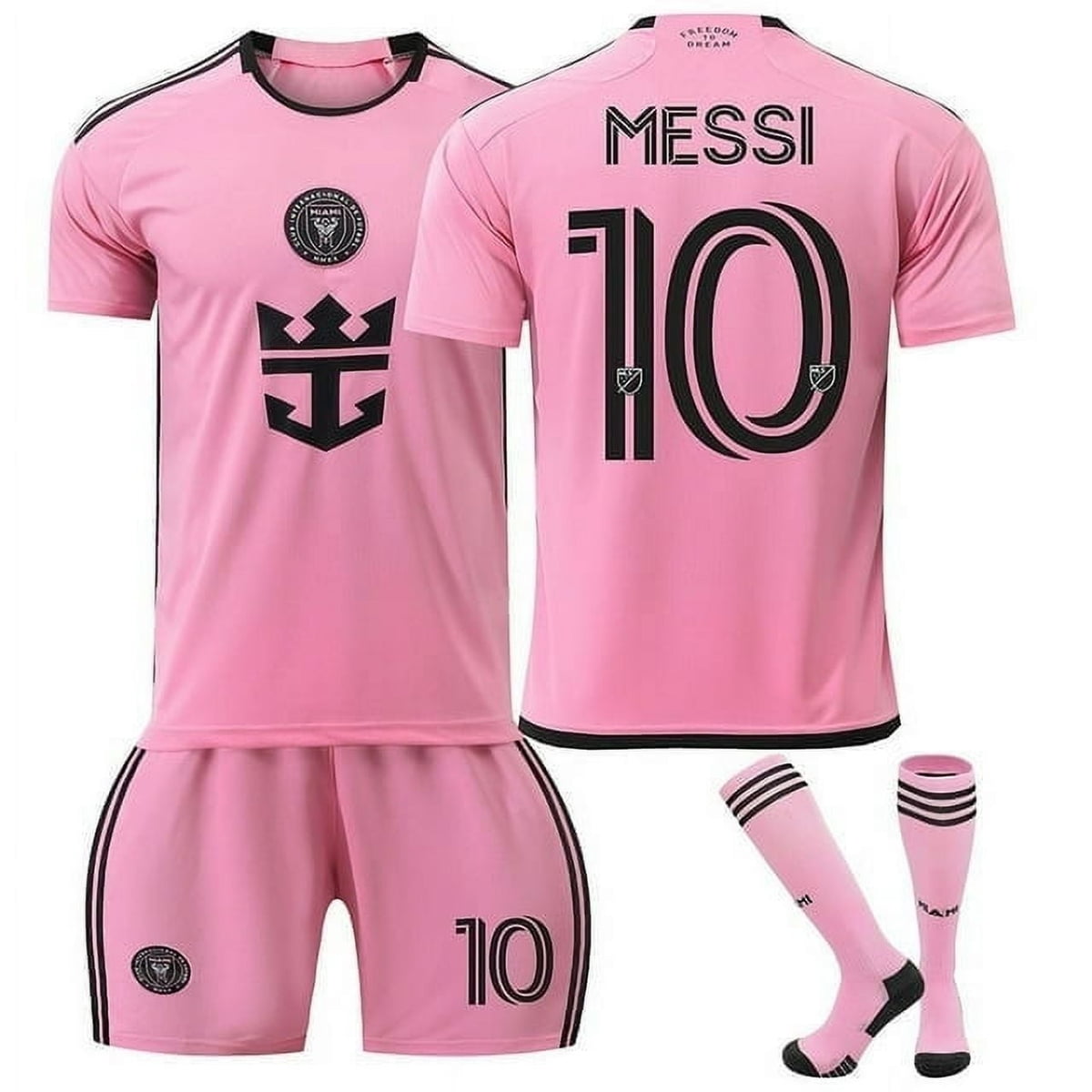 Tainifei Soccer Jerseys for Kids Boys Girls New Miami Messi #10 Jersey ...