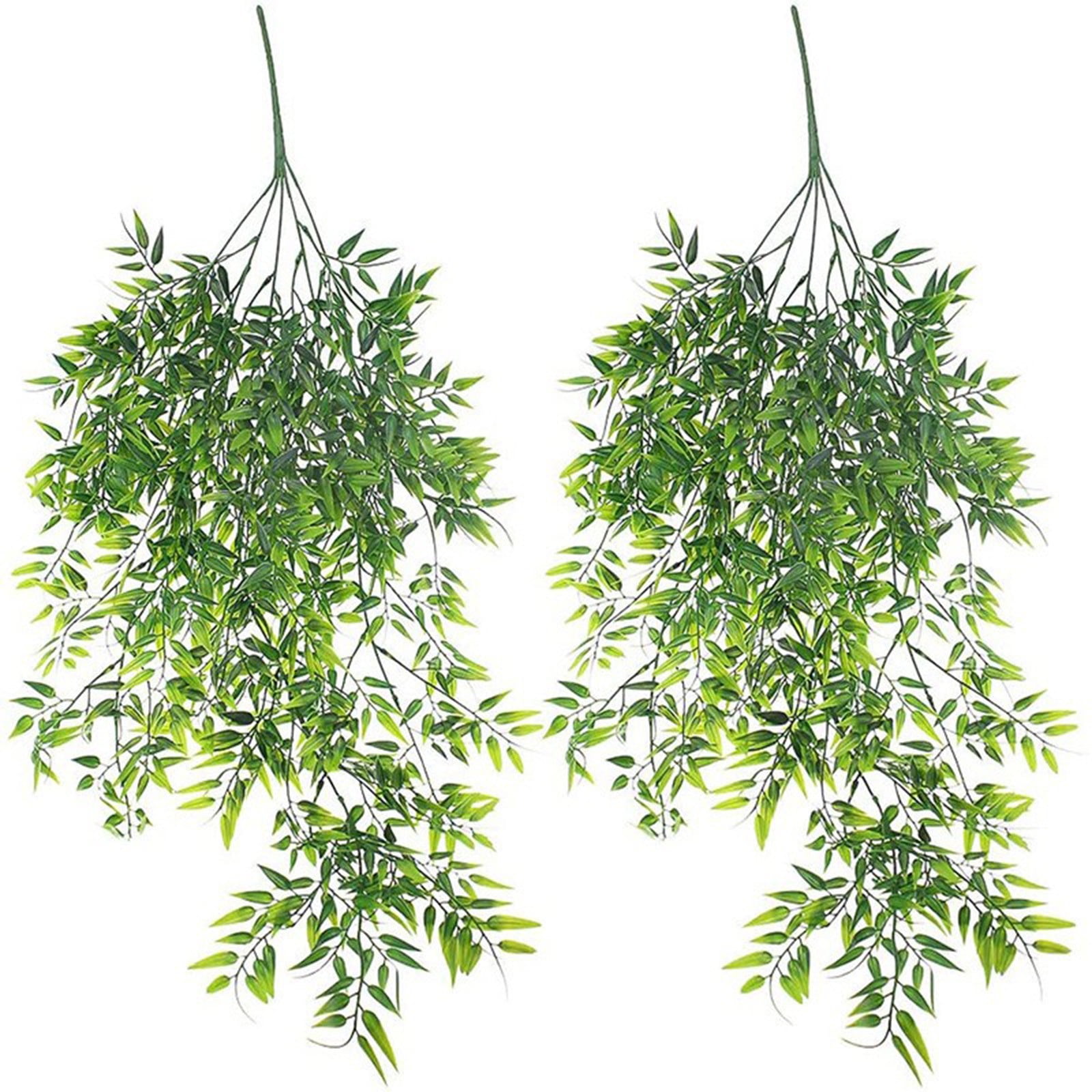 Tainini 2pcs Artificial Hanging Plants - Fake Ivy Vine Leaves Kitchen ...