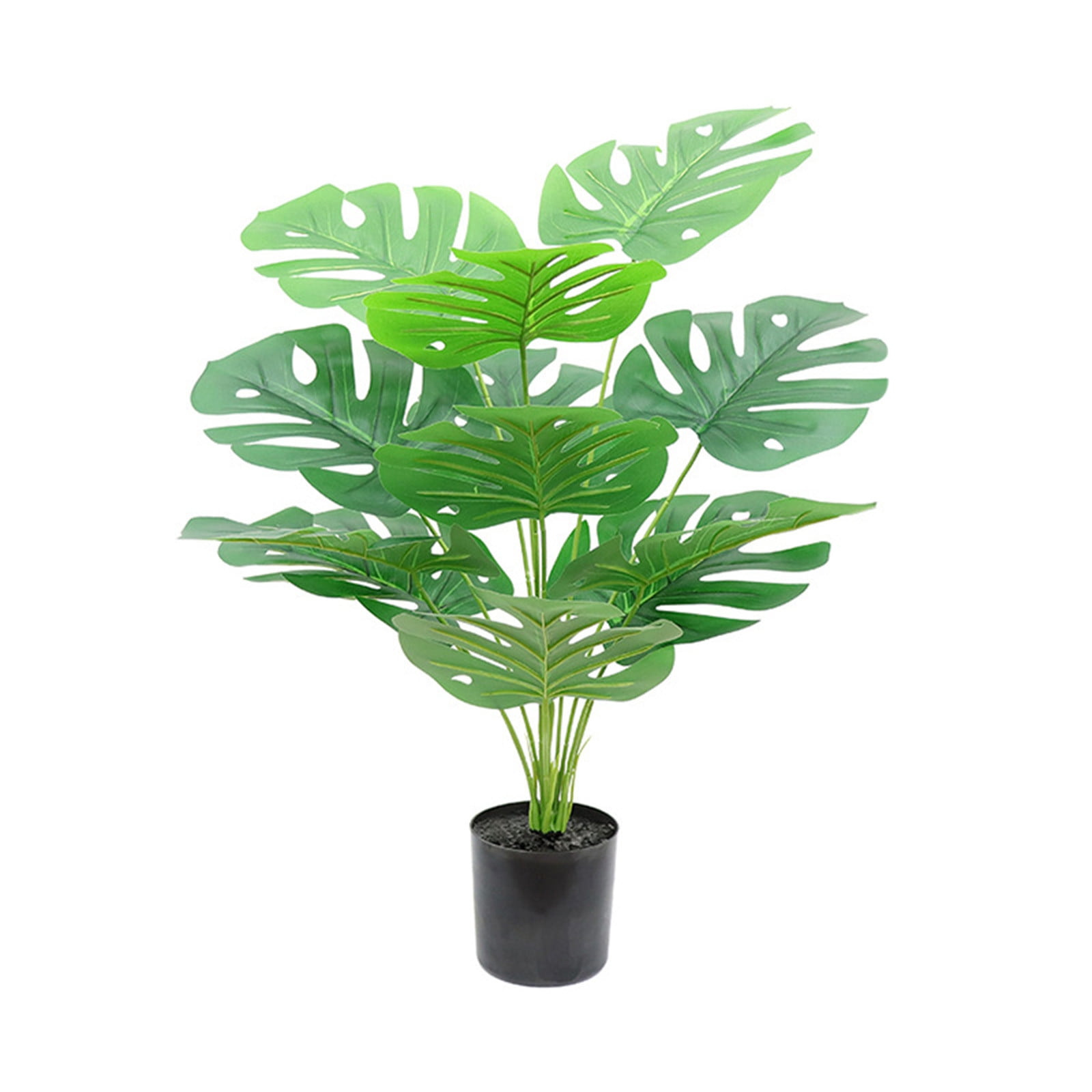 Tainini Artificial Plants Indoor ,Fake Plant in Plastic Pot with Green ...