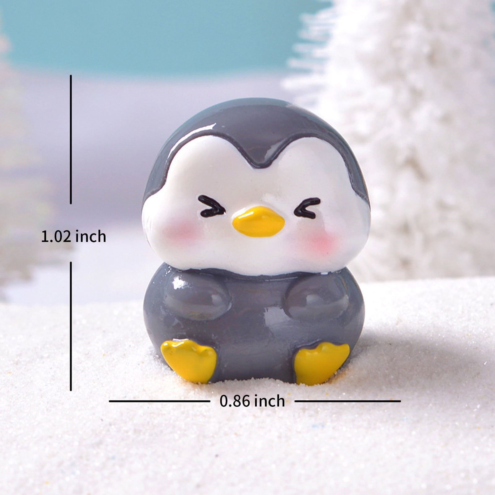 Tainini 10Pcs Miniature Penguin Figurines Penguin Model toys Resin ...