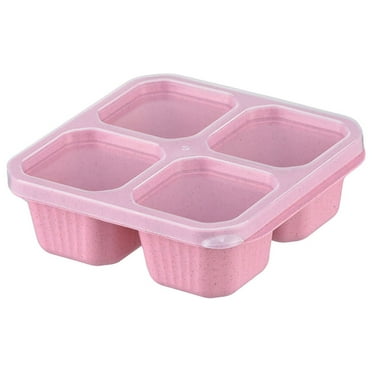 Lloopyting Bento Divided Container Plastic Bento Box 3 Section Box ...
