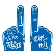 2 Pack Giant Blue Foam Fingers, #1 and 'It's Goin' Down', Sports ...