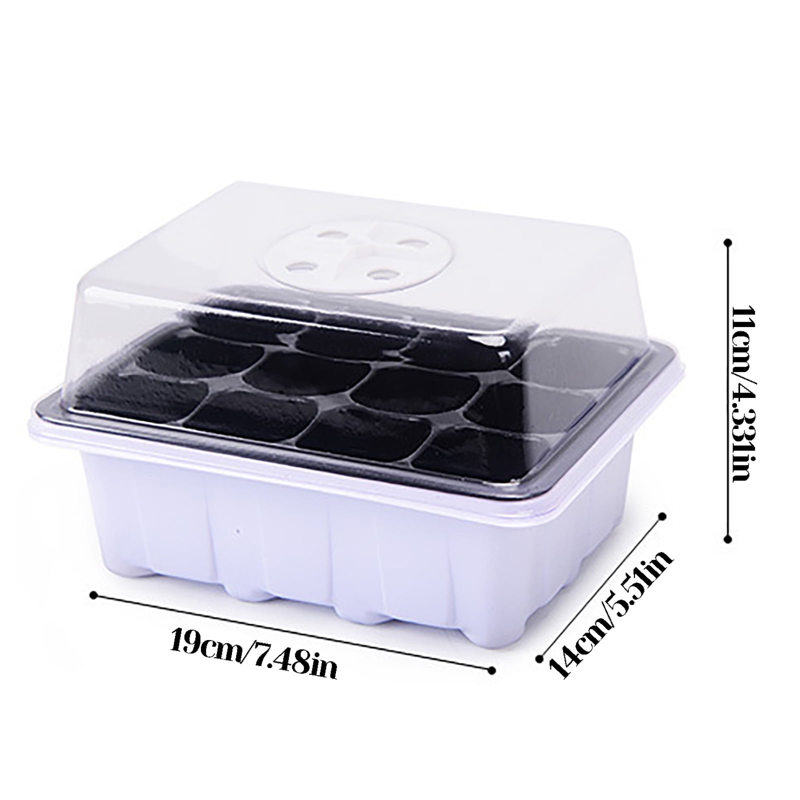 Tainini Indoor Propagation Box Greenhouse Propagation Set Tray With Lid ...