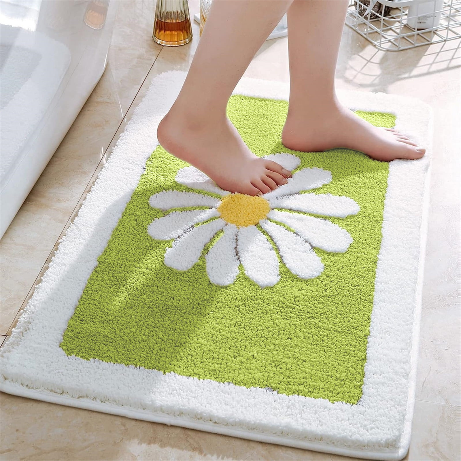 Tainini Clearance!!! Living Rugs Cute Aesthetic Flower Bath Mat Non ...