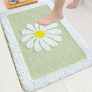 Astarin Bathroom Rugs, Extra Soft Cute Daisy Bath Mats, Absorbent Non ...
