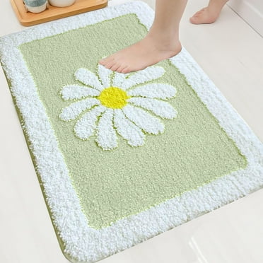 Astarin Bathroom Rugs, Extra Soft Cute Daisy Bath Mats, Absorbent Non ...