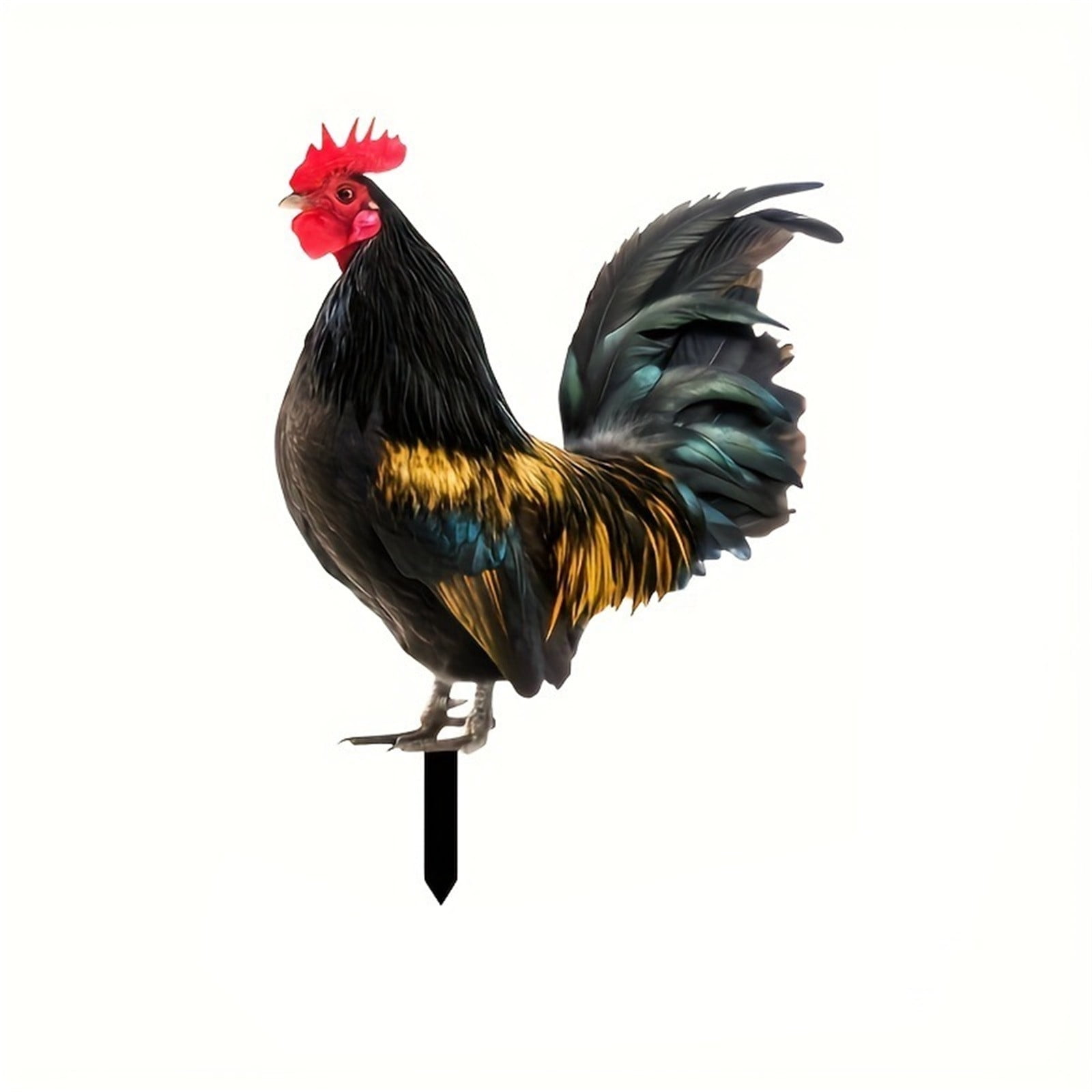 Tainini Metal Rooster Decor,Yard Chicken Decorations,Outdoor Garden ...
