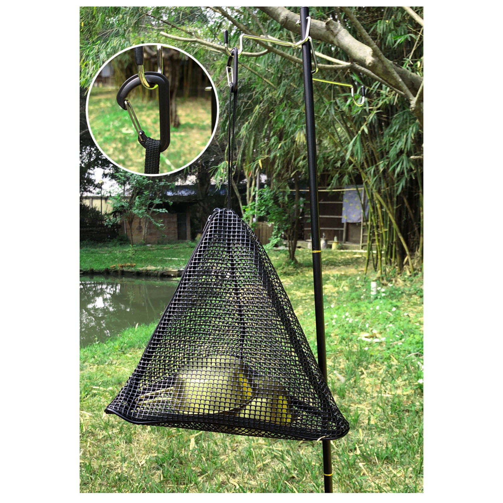 Tainini Clearance! Outdoor Triangular Drying Net Foldable Storage Net ...