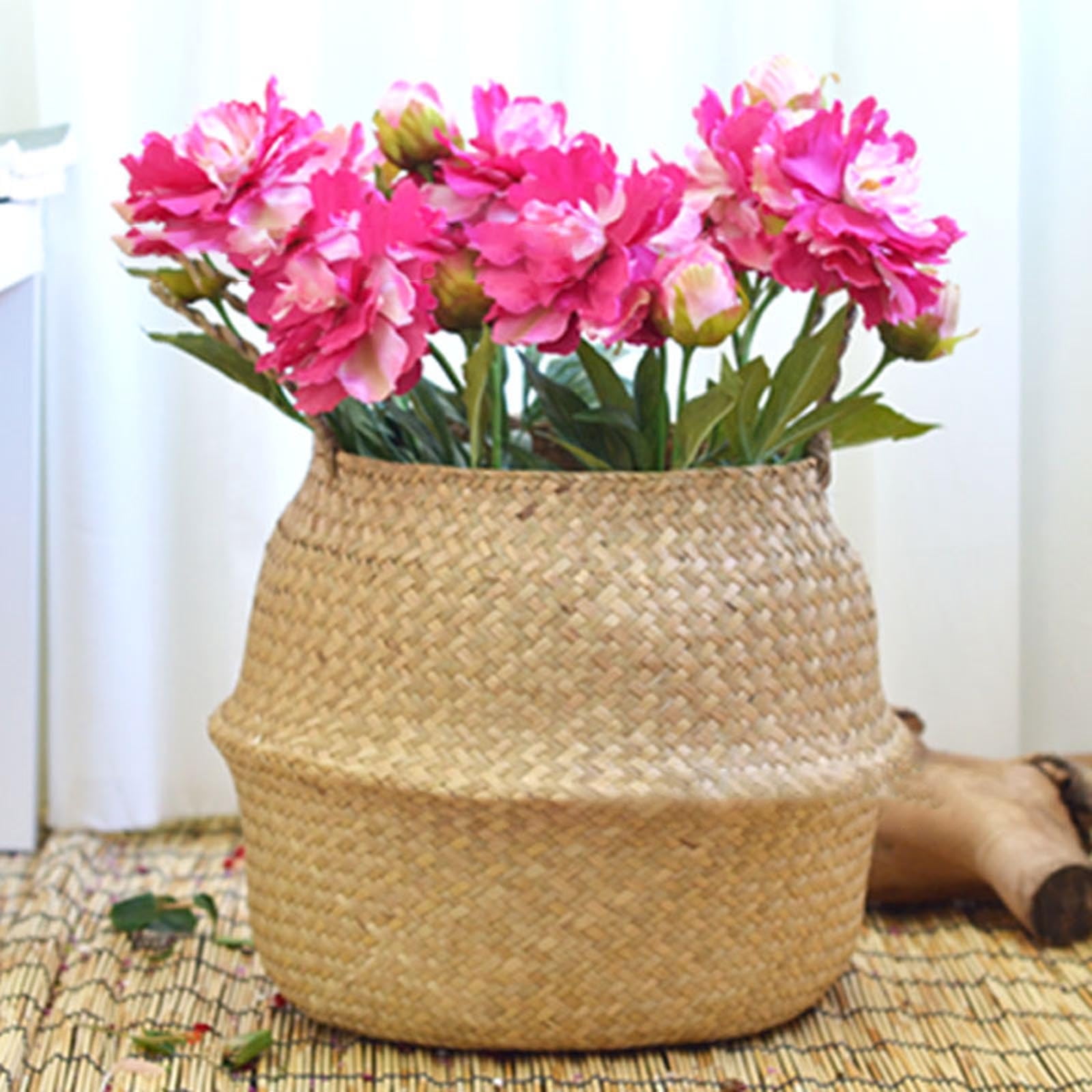 Tainini Clearance Sale !Basket with Handles Natural Woven Planter ...