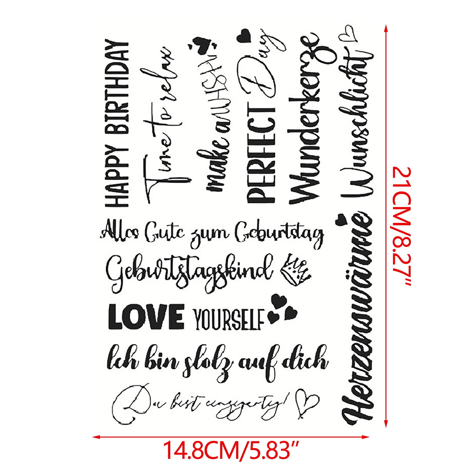 Tainini Black Christmas Blessing Words Album Planner Stickers ...