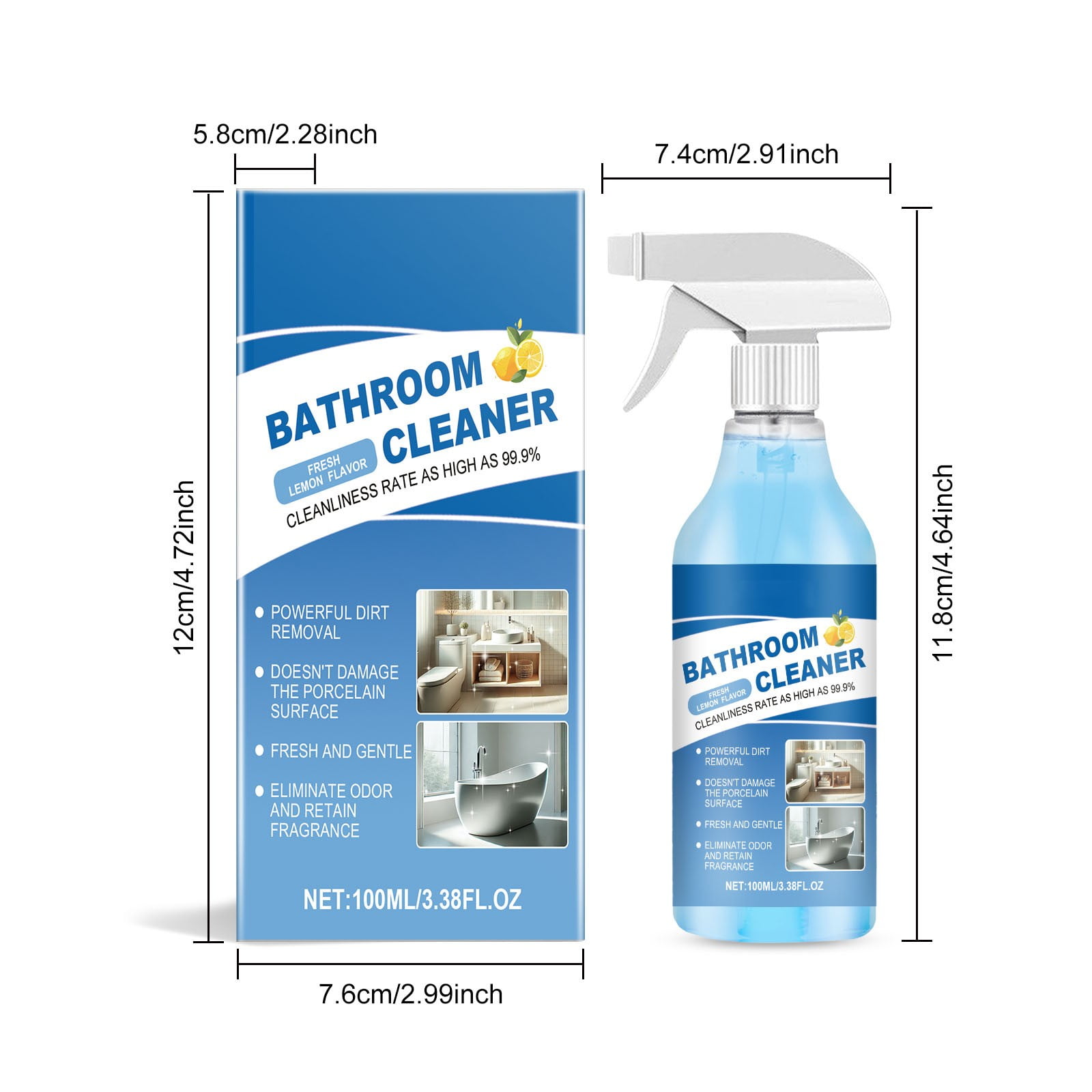 Tainini Clearance Sale !Cleaner Hard Water Stain Remover - Soap Scum, Calcium, Lime Scale ...