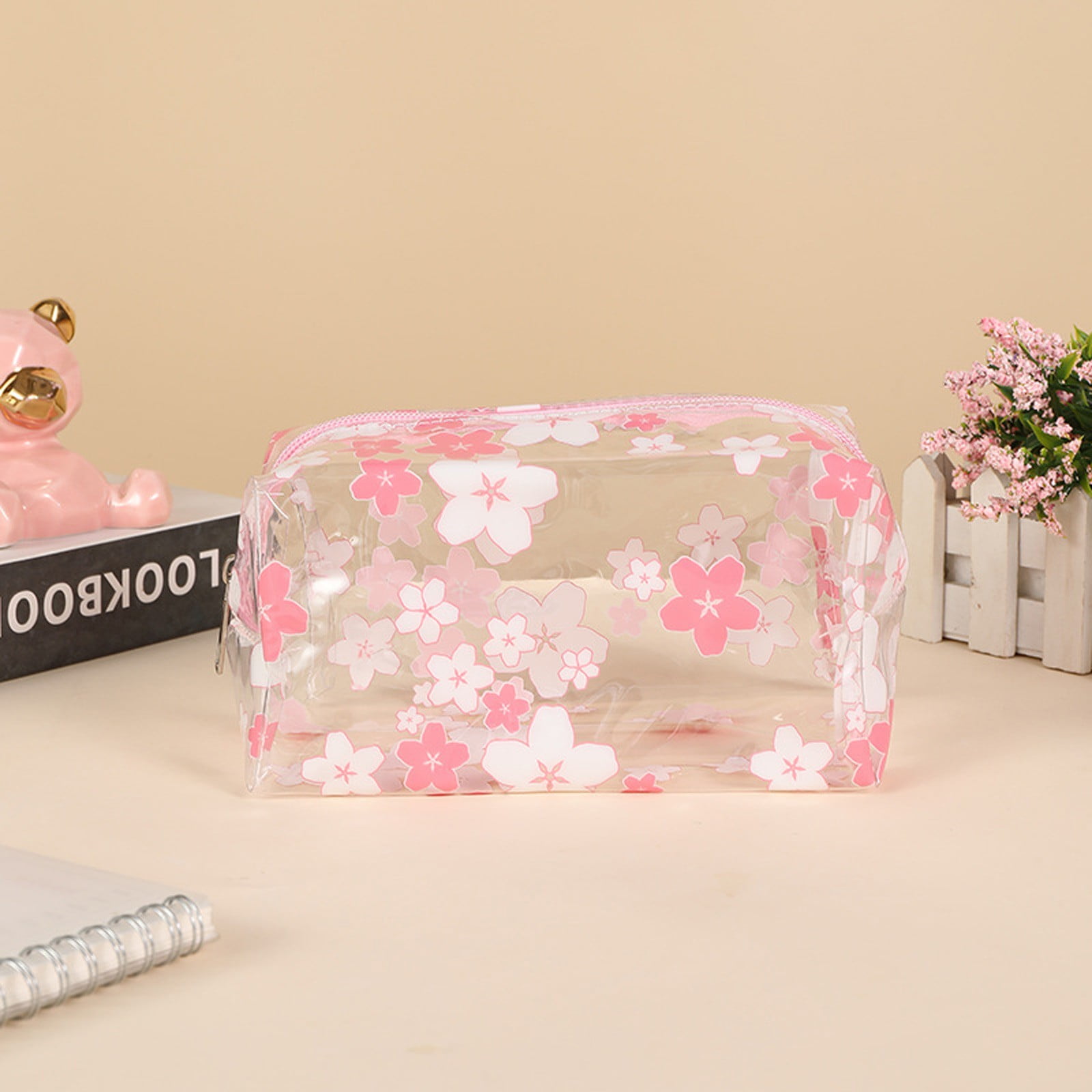 Tainini Clear Pencil Case with Handle and Zipper, Clear Pencil Pouch ...