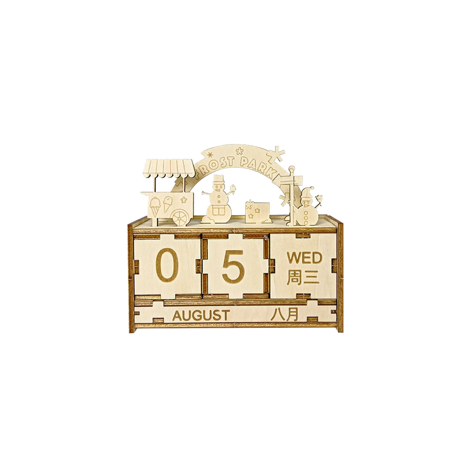 Tainini Clearance Sale !Desk Perpetual Block Calendar, Wooden Daily ...