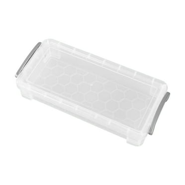 Sterilite Clear Plastic Small Pencil Box, Rectangular School Supply ...