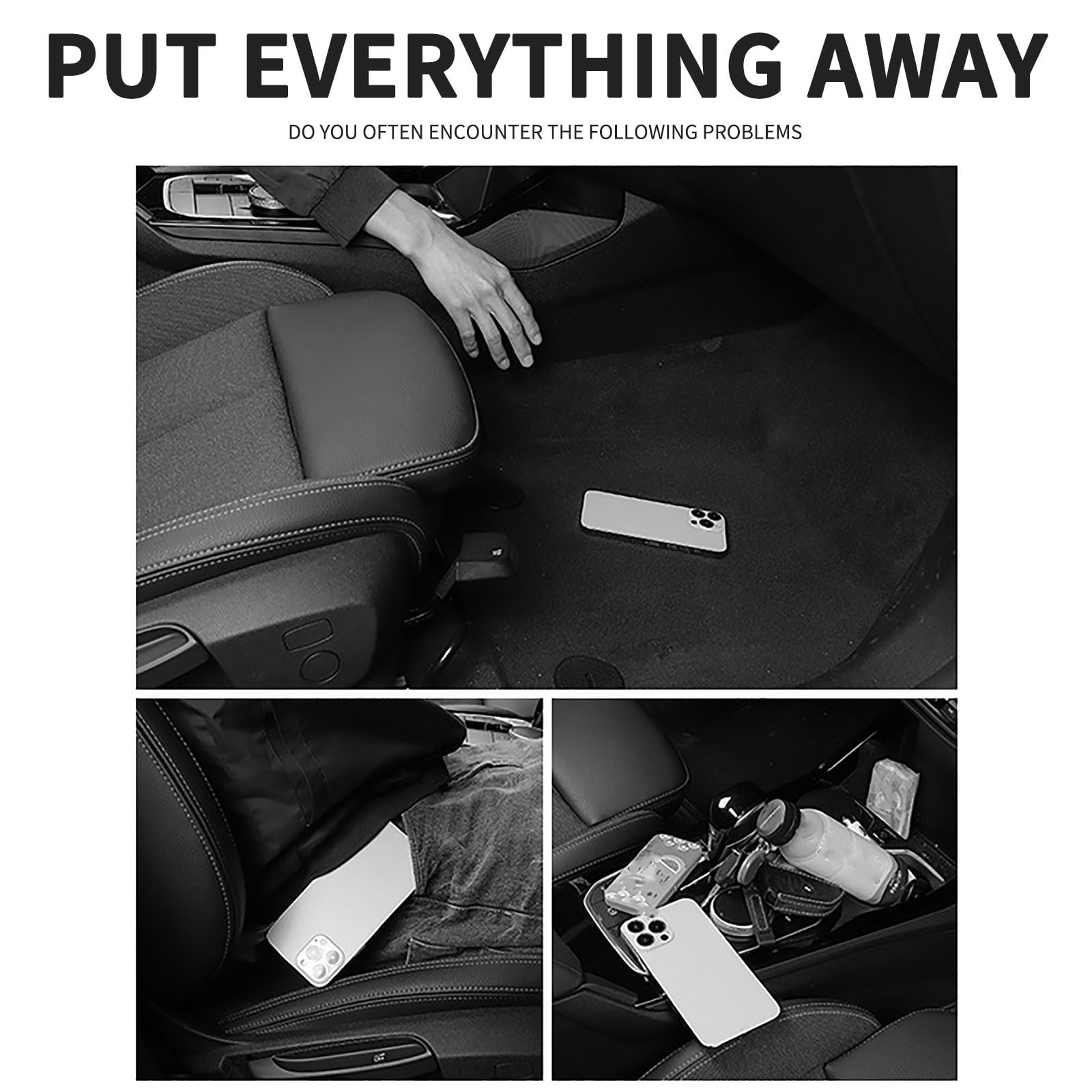 Tainini Clearance Sale! Leather Car Seat Gap Filler Organizer ,Storages ...