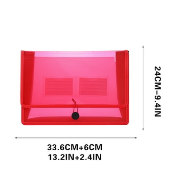 Colour Tab Expanding File Folder - 5 Pockets, Durable A4 Letter Size ...