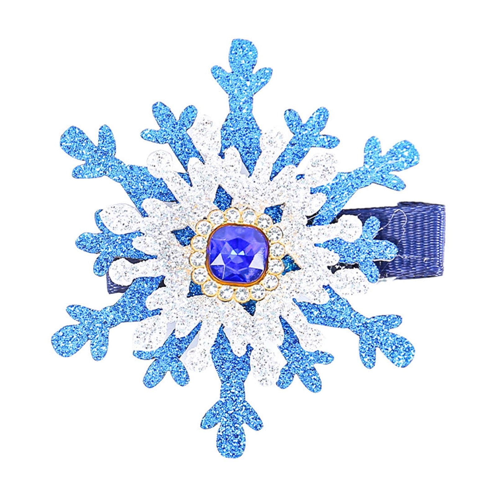 Tainini Clearance Sale ! Snowflake Hair Clip ,Blue White Christmas Hair ...