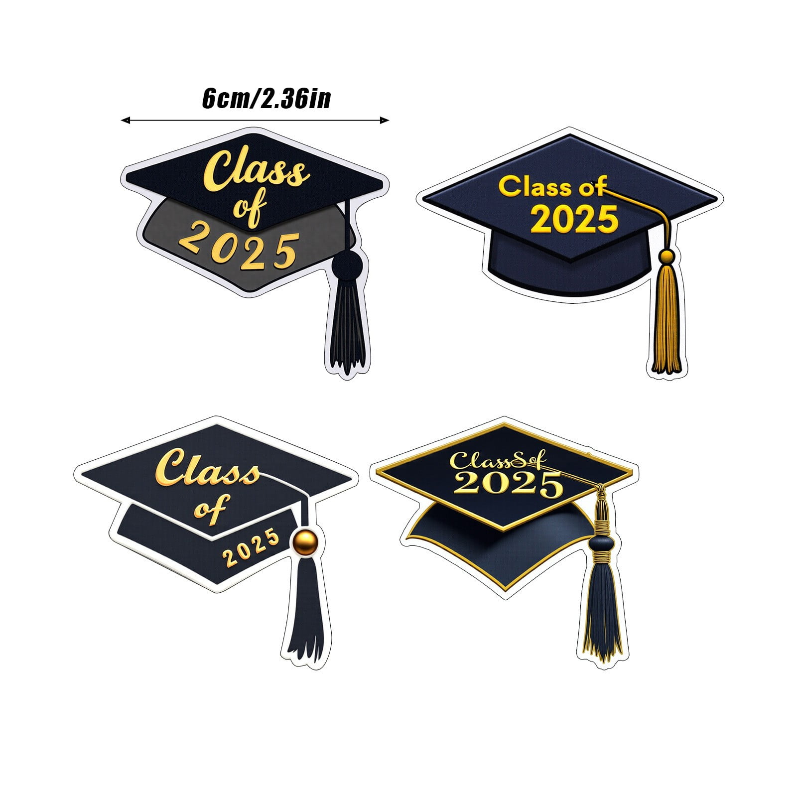 Tainini 4Pcs Graduation Stickers 2025, College Grad Stickers Class of ...