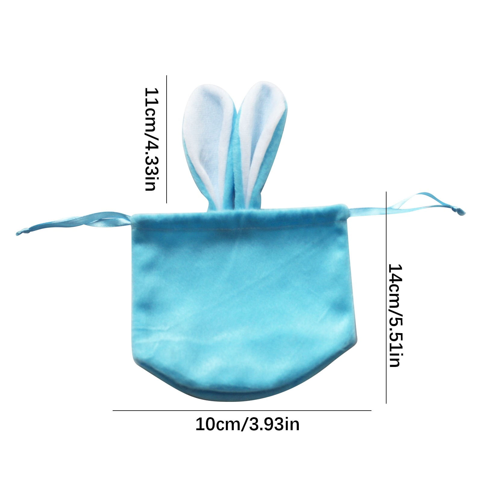 Tainini Easter Bunny Gift Bags Rabbit Ear Velvet Bags with Drawstrings ...
