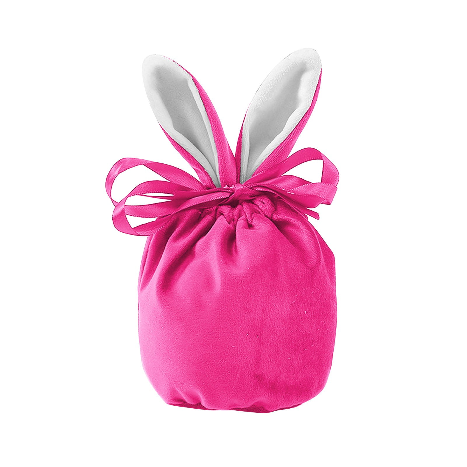 Tainini Easter Bunny Gift Bags Rabbit Ear Velvet Bags with Drawstrings ...