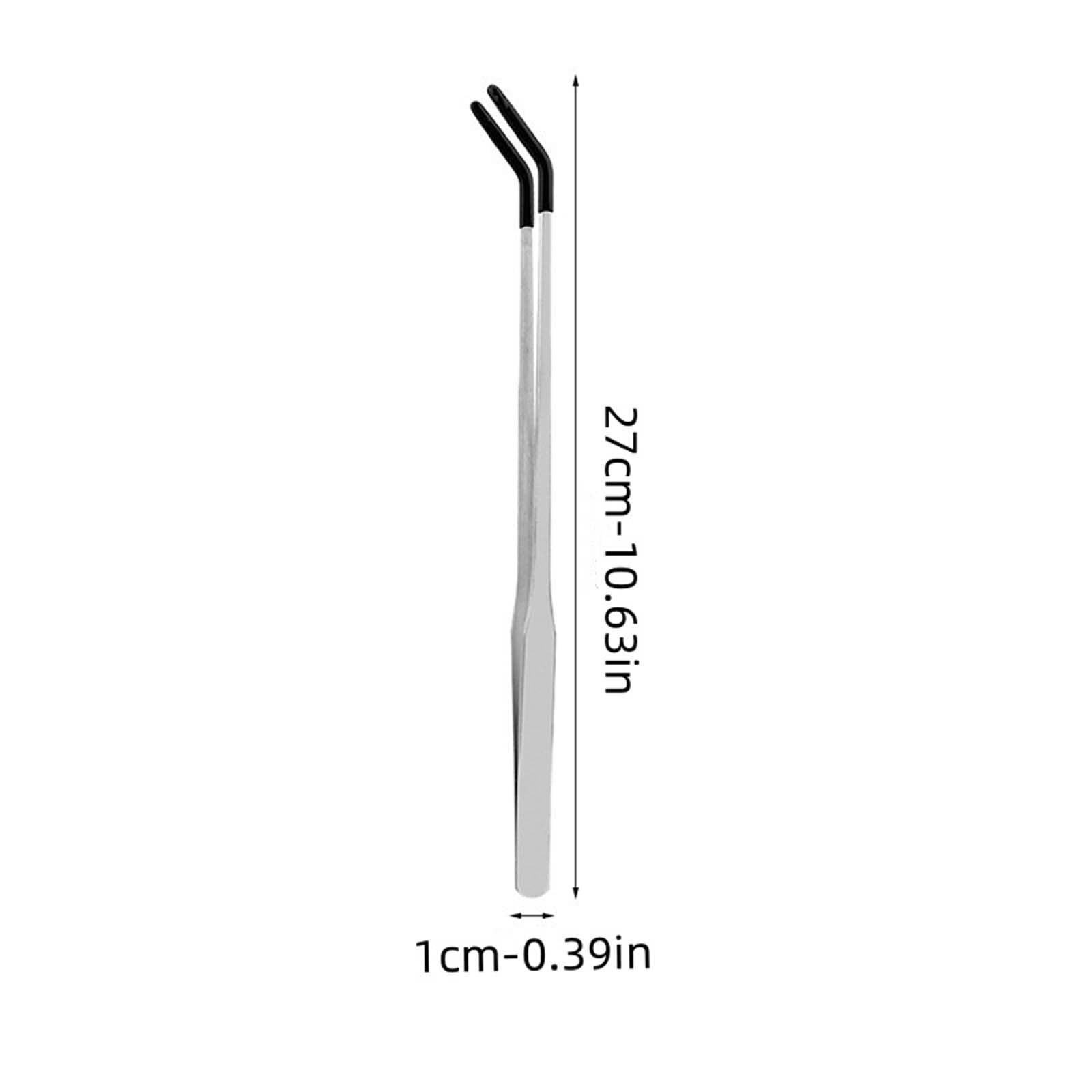 Tainini Stainless Steel Reptile Feeding Tongs with Rubber Tip, 10.6 ...