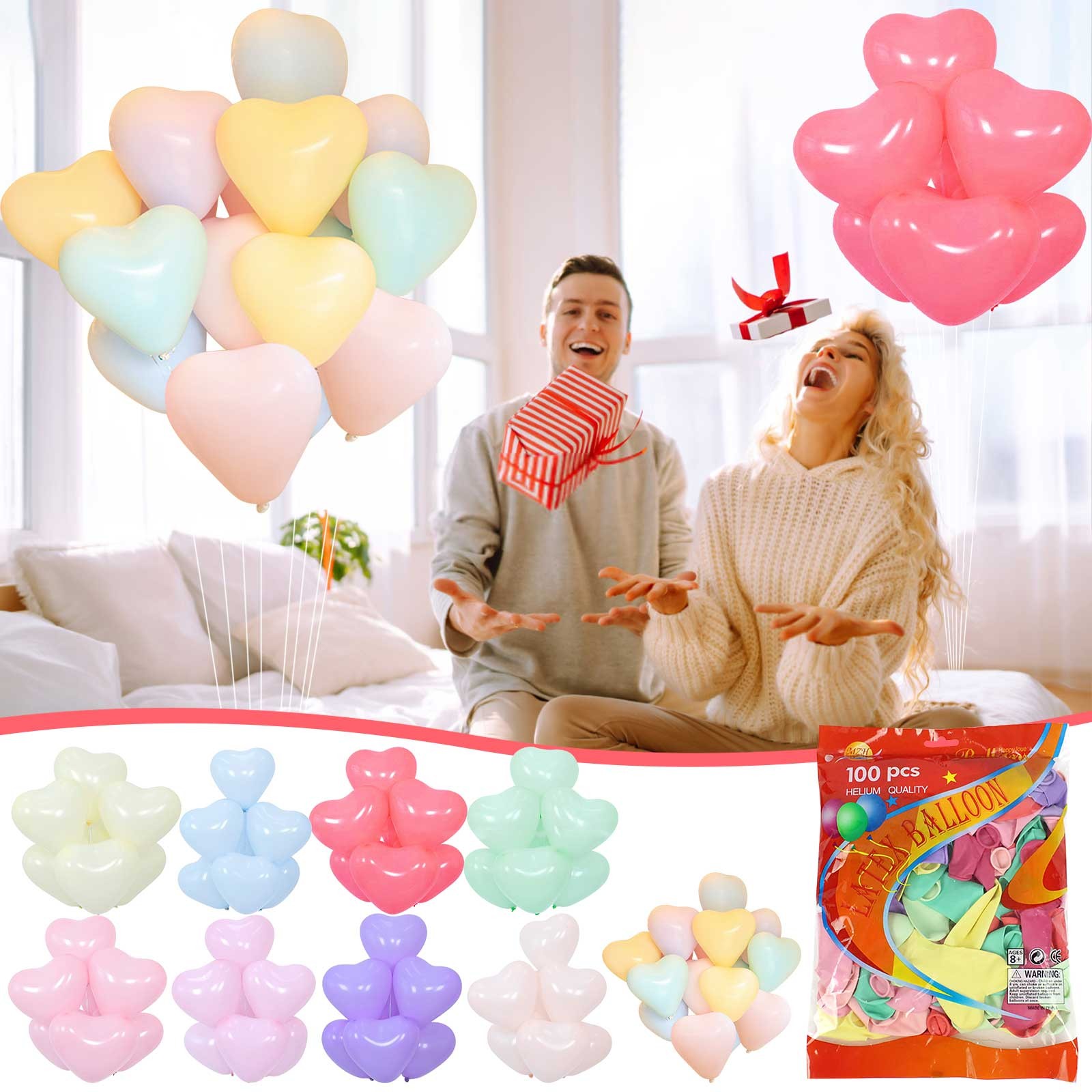 Tainini Clearance Sales ! Valentines Day Balloons Kit,110Pcs Heart ...