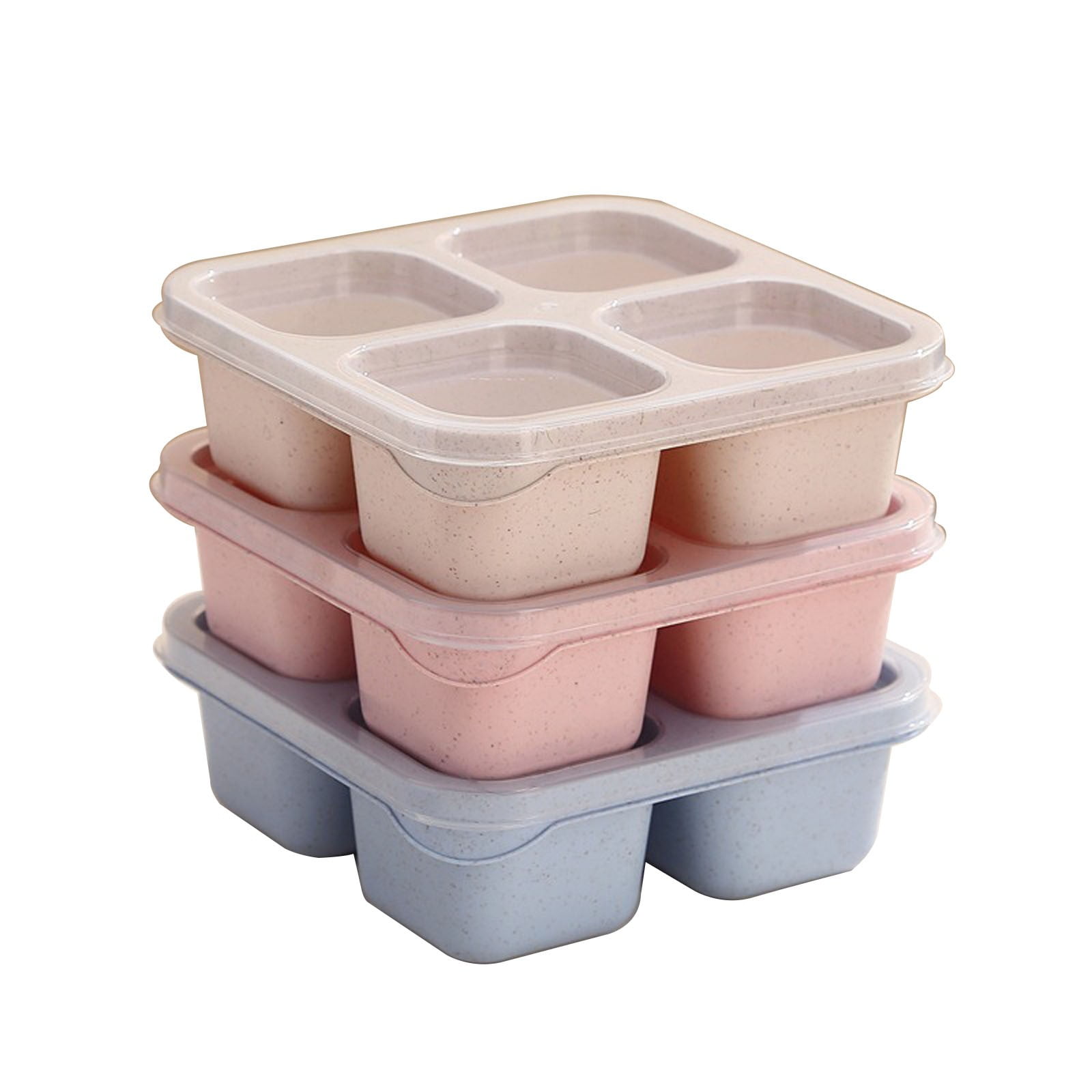 Tainini Snack Containers with 4-Compartment Snack box Container, Food ...