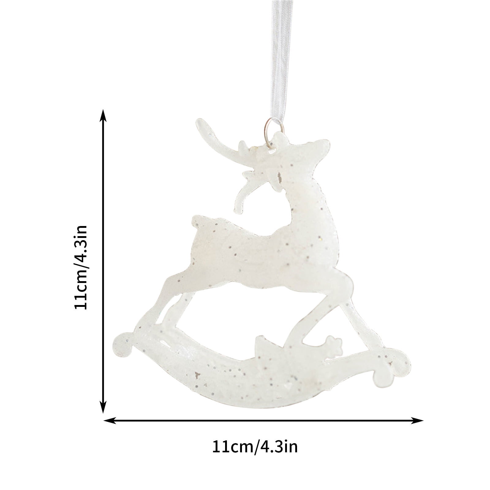 Tainini Hanging Reindeer Ornament, Plastic Clear Reindeer Christmas ...