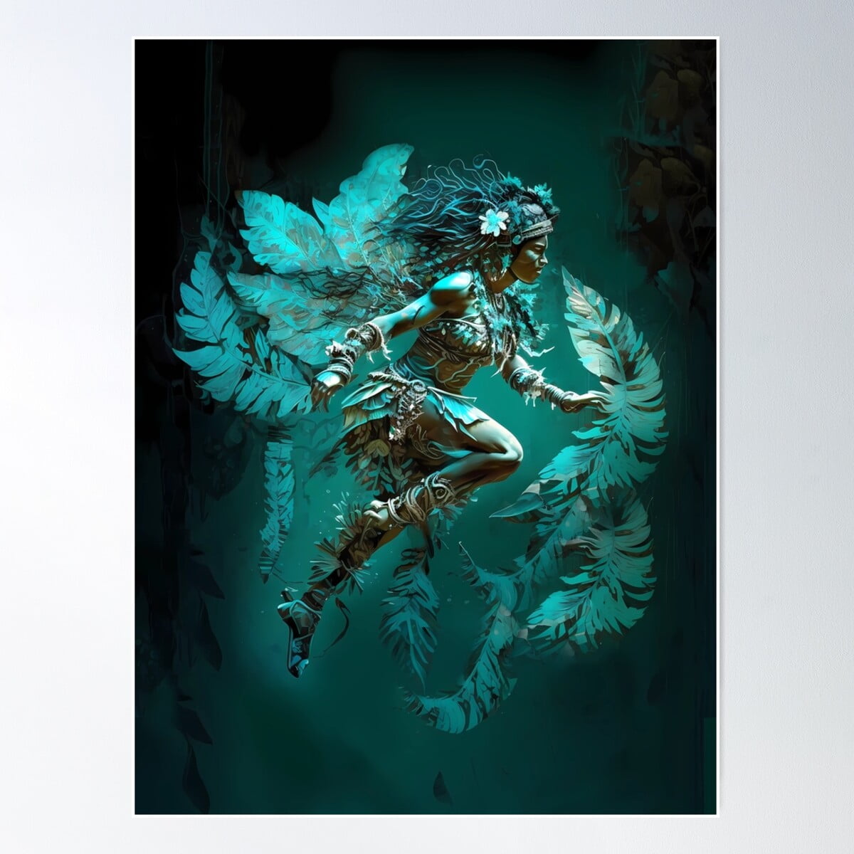 Taino Warrior Poster Wall Art, Modern Wall Decor For Living Room ...