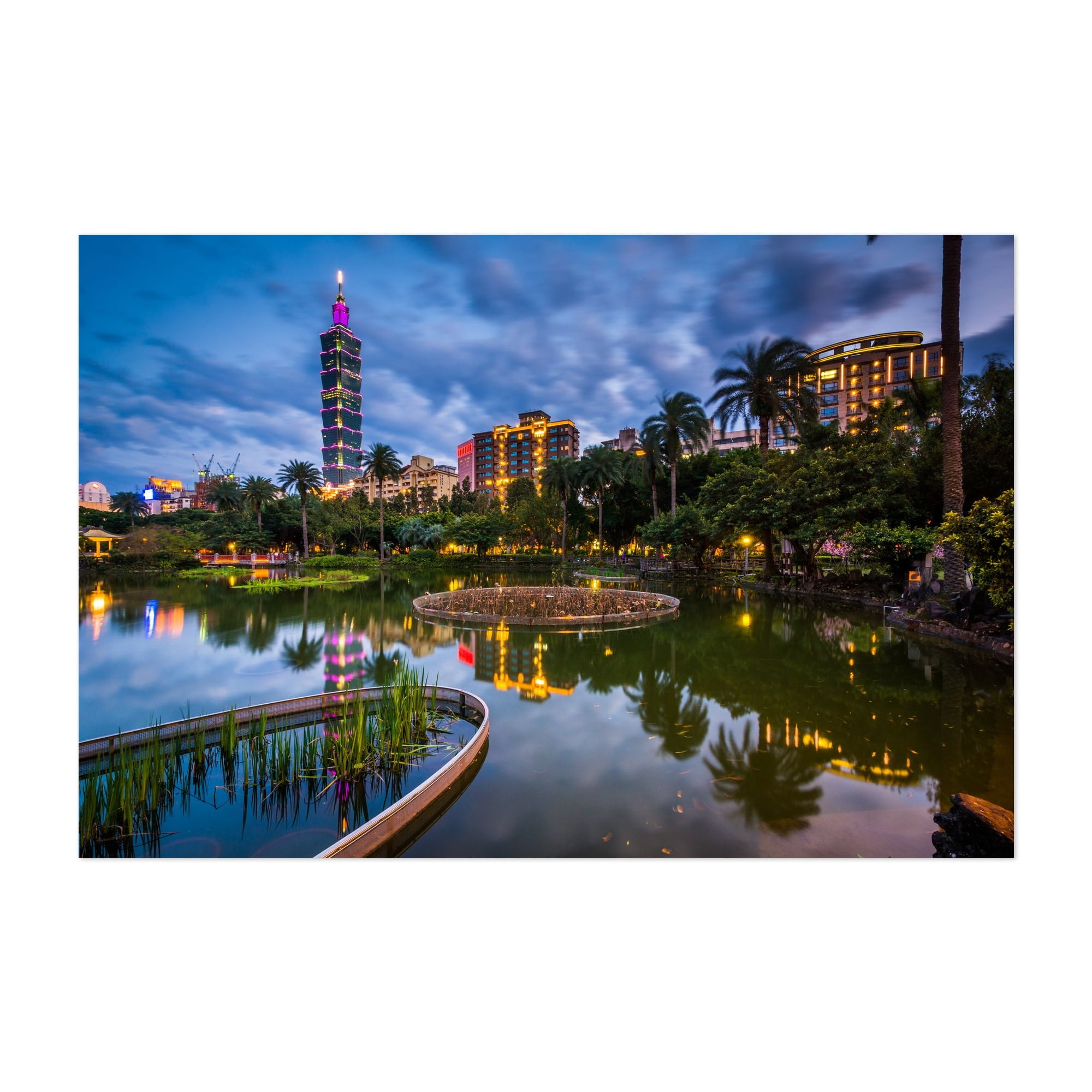 Taipei 101 and Zhongshan Park - Taipei Taiwan Photography Unframed Wall ...