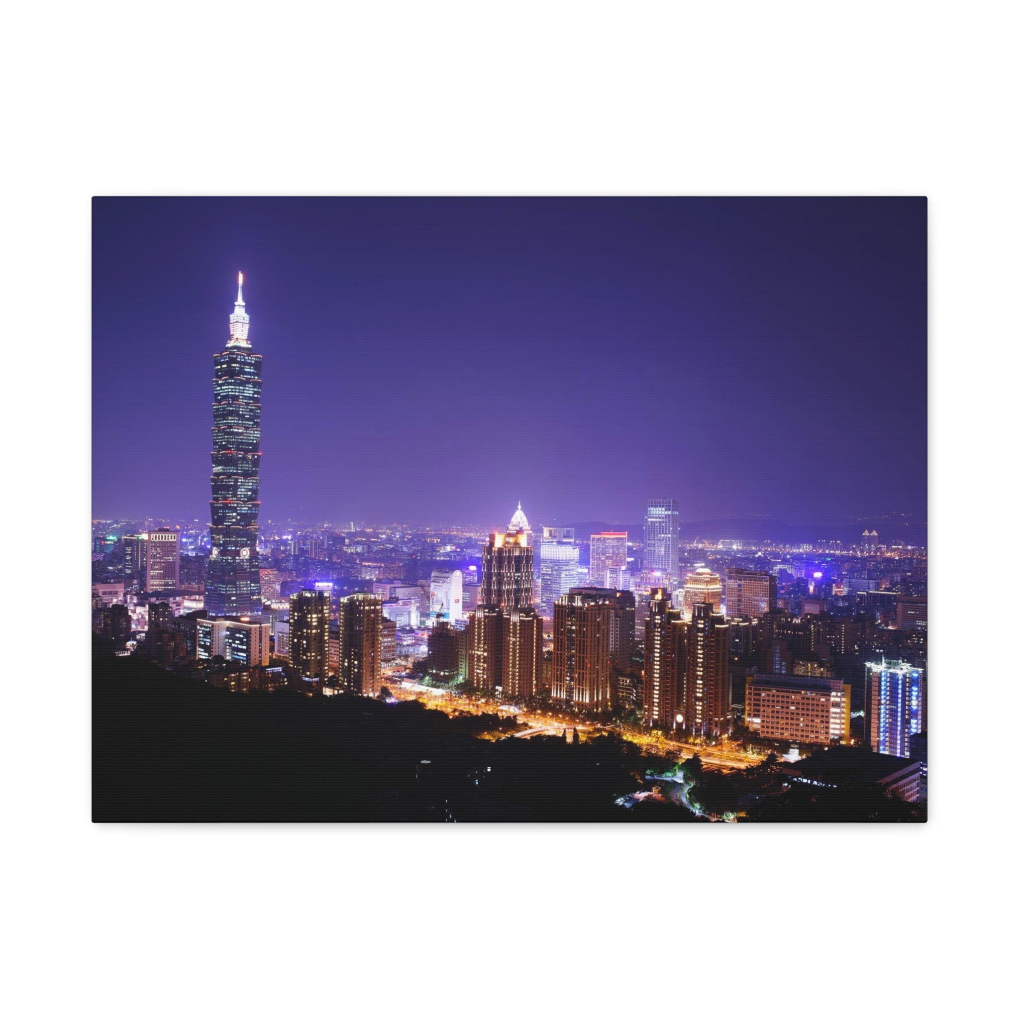 Taipei Night Skyline Canvas Artwork Breathtaking Stunning Cityscape for ...