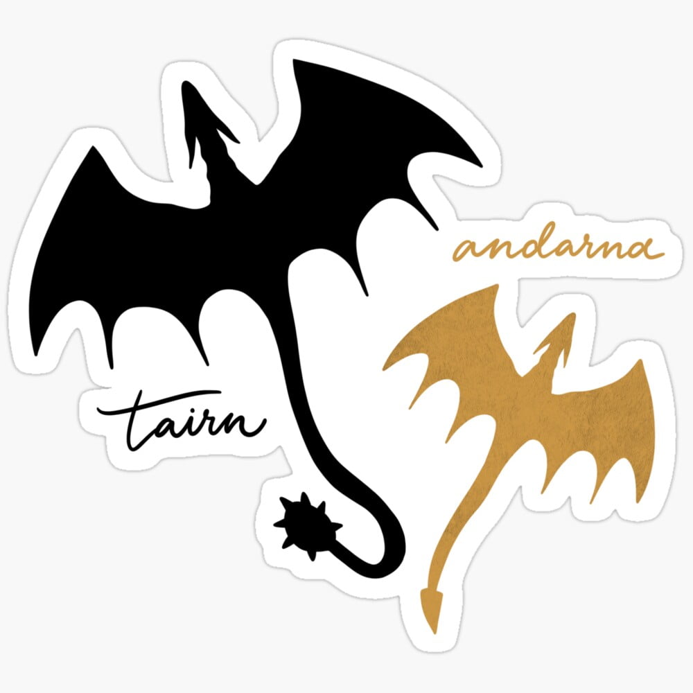 Tairn And Andarna Fourth Wing Sticker Phone Decal Water Bottle Stickers ...