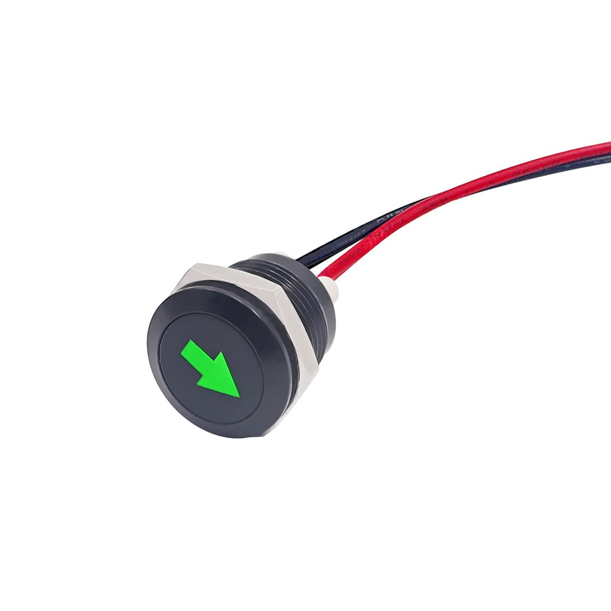 Taiss LED Indicator Pilot Dash Light with Symbols (Single Arrow) Green ...