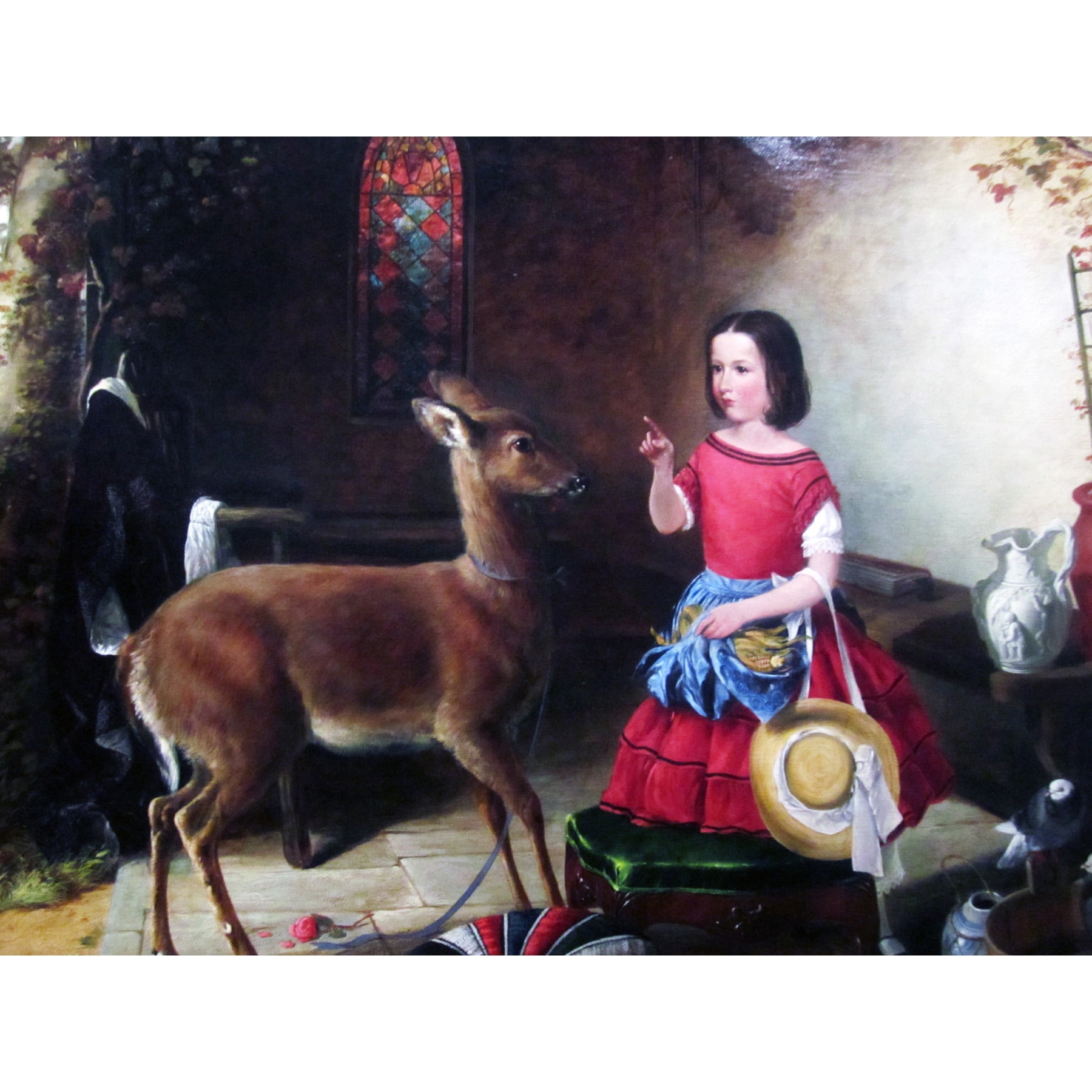 Tait The Reprimand Naughty Fawn Painting Extra Large Art Print Wall ...