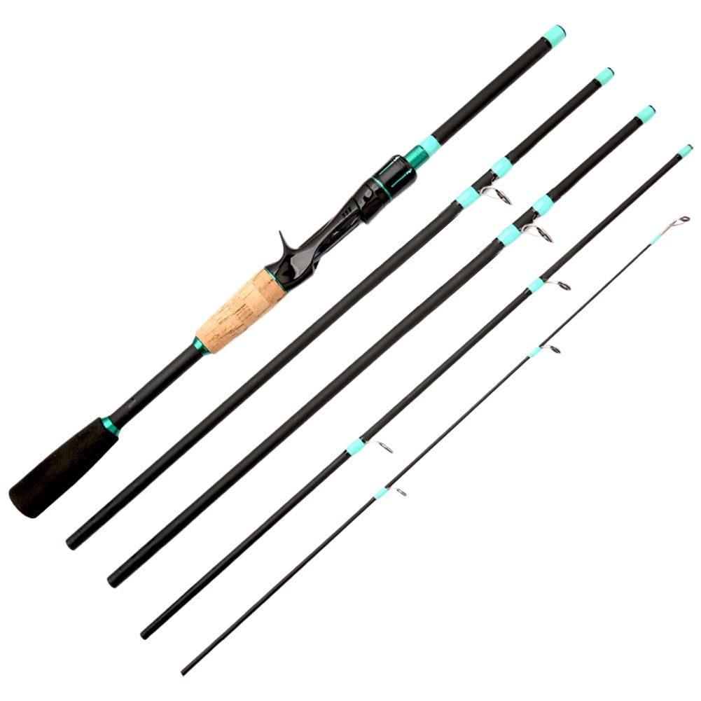 Taituoti 1.65M-2.1M 4/5 Section Fiberglass Spinner Baitcasting Fishing ...