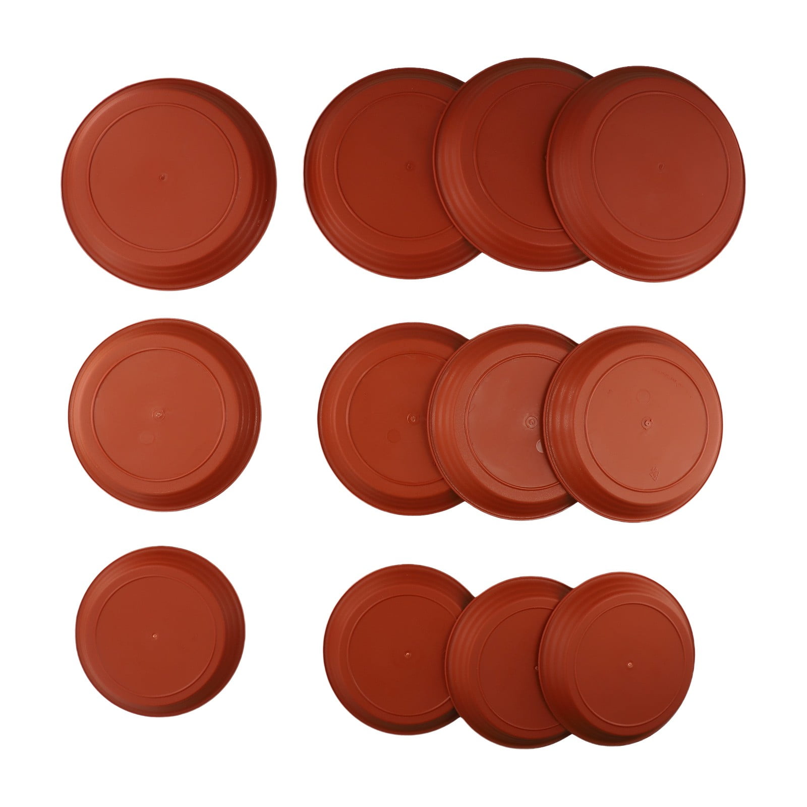 Taituoti 12Pcs Round Plastic Plant Pot Saucers / Water Trays 5.8/6.8/7. ...