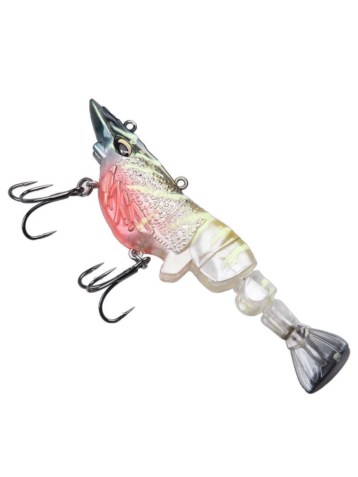 Taituoti 4.5/12/21G Multi-Section Soft Shrimp Sinking Artificial Prawn ...